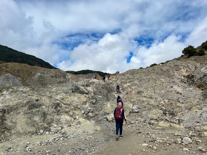 Papandayan Mountain Climbing Crater Area at Garut, West Java, Indonesia ...