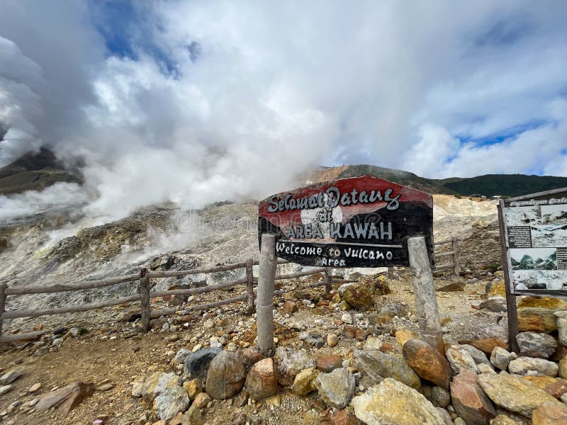 Papandayan Mountain Climbing Crater Area at Garut, West Java, Indonesia ...