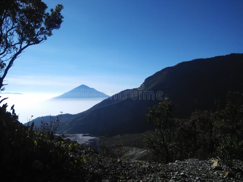 Papandayan Mountain West Java Stock Image - Image of summit, plateau ...