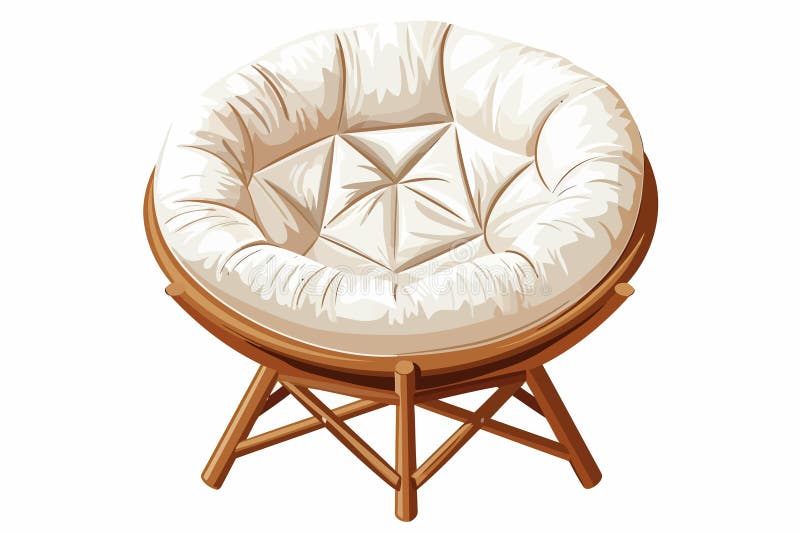 Papasan Chair Isolated Illustration Stock Vector - Illustration of ...