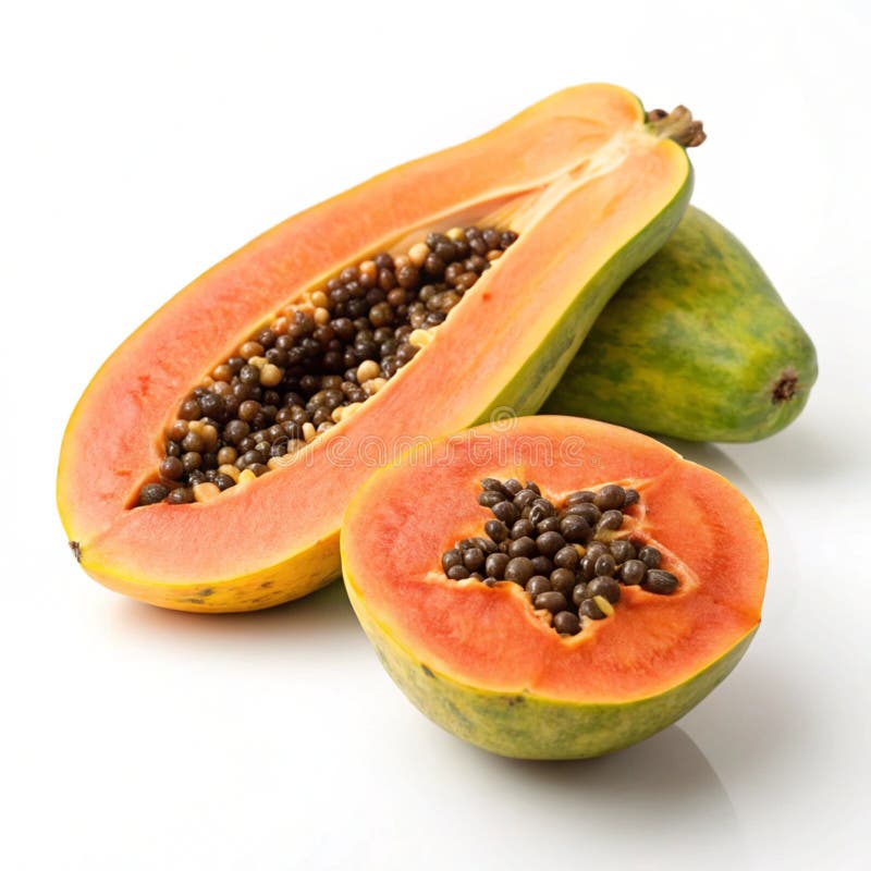 Papaw Fruit Isolated on Transparent Background Stock Illustration ...