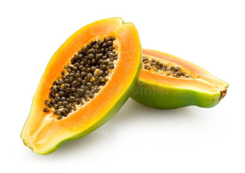 Papaya. Isolated stock image. Image of dessert, color - 12384801