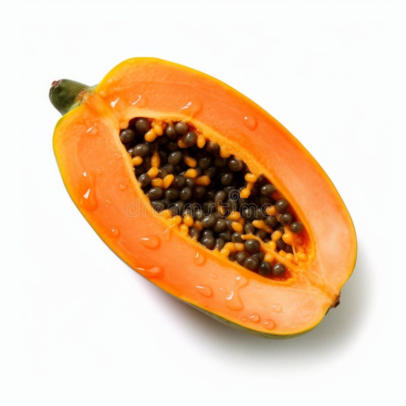 Vibrant Papaya Product Photography on White Background Stock ...
