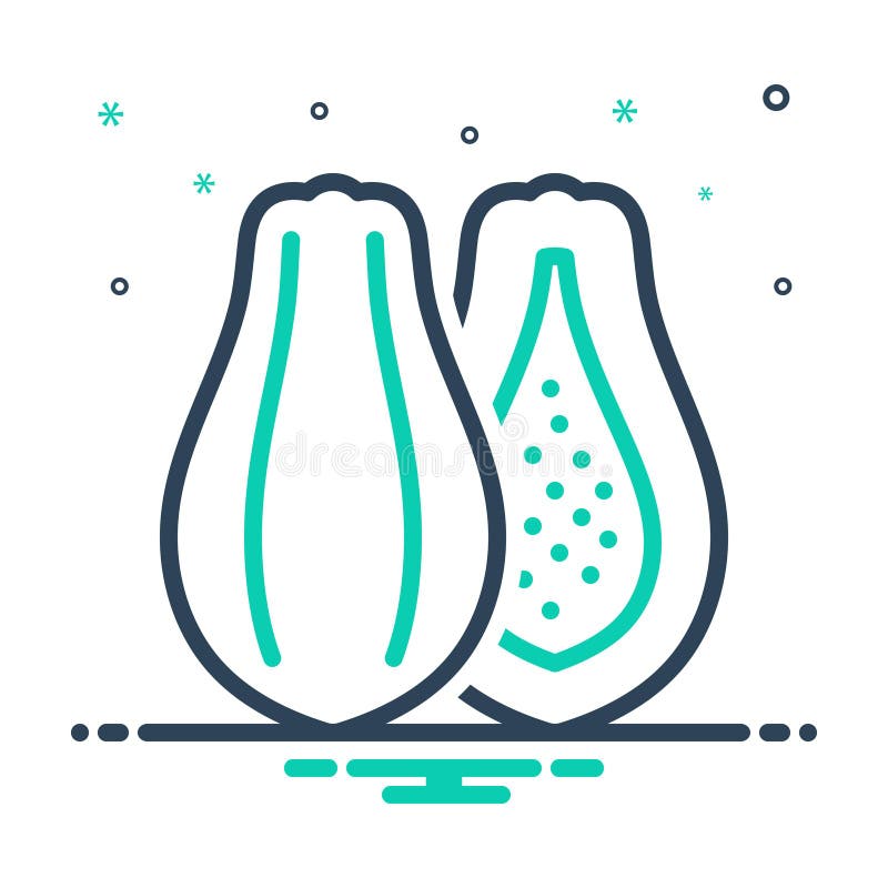 Mix Icon for Papaya, Carica and Juicy Stock Illustration - Illustration ...