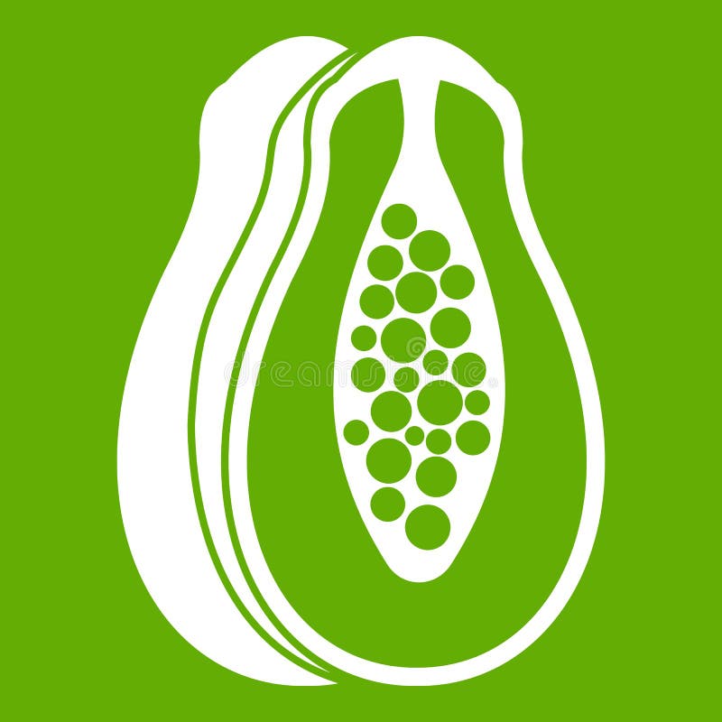 Papaya icon green stock vector. Illustration of health - 109085968