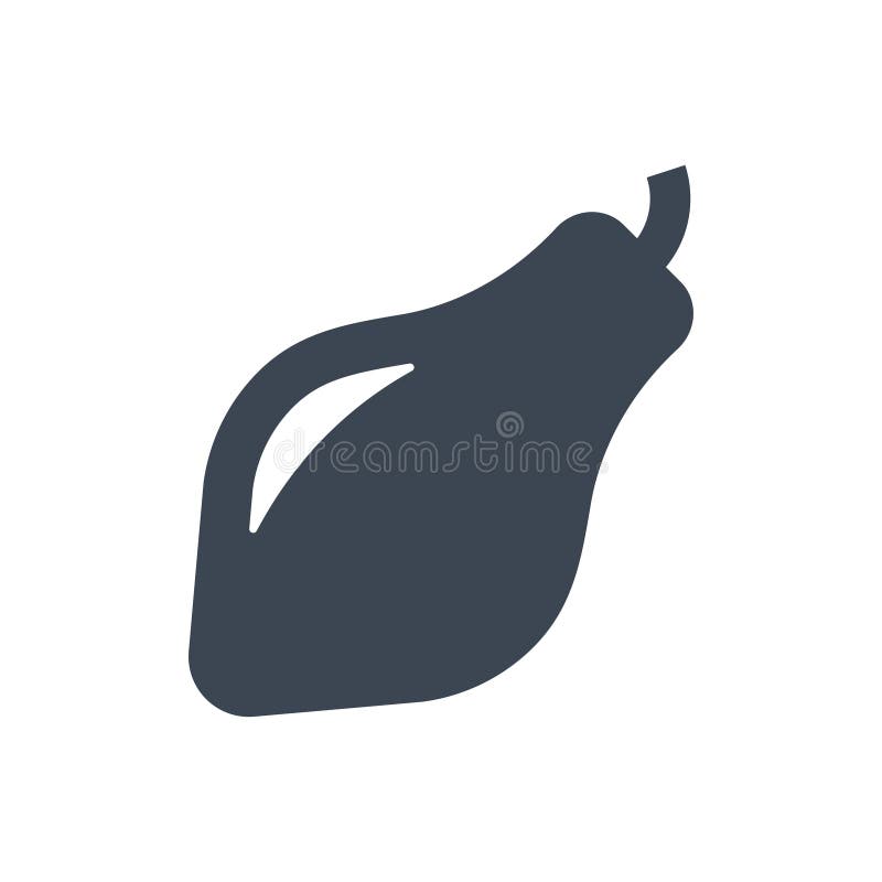 Papaya Icon. Simple Vector Graphics Stock Vector - Illustration of food ...
