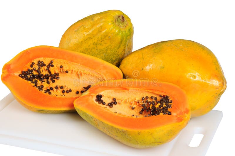 Papaya. Isolated stock image. Image of dessert, color - 12384801