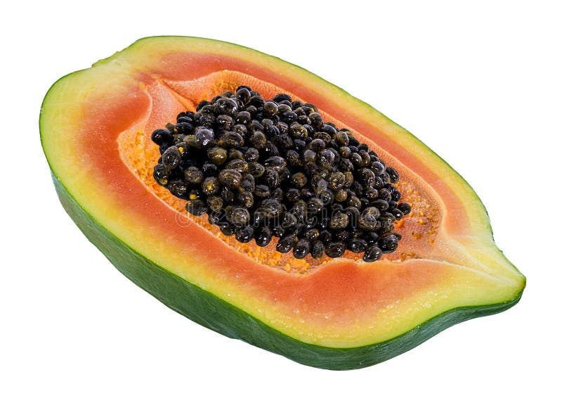 Papaya isolated on a white stock photo. Image of healthy - 133581030
