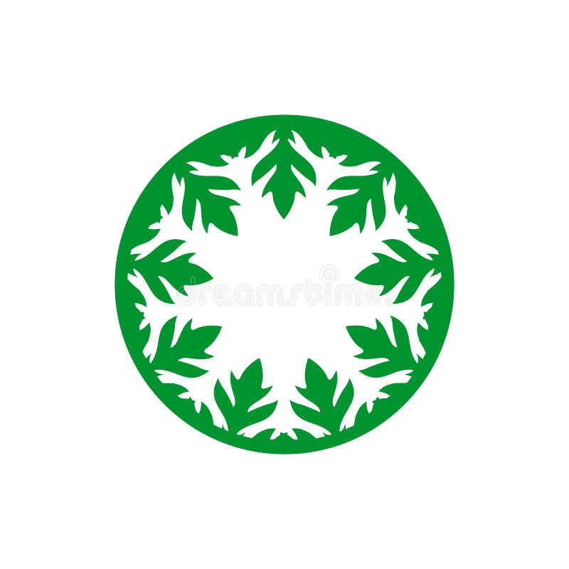Papaya Leaf Logo Design Template Stock Vector - Illustration of green ...