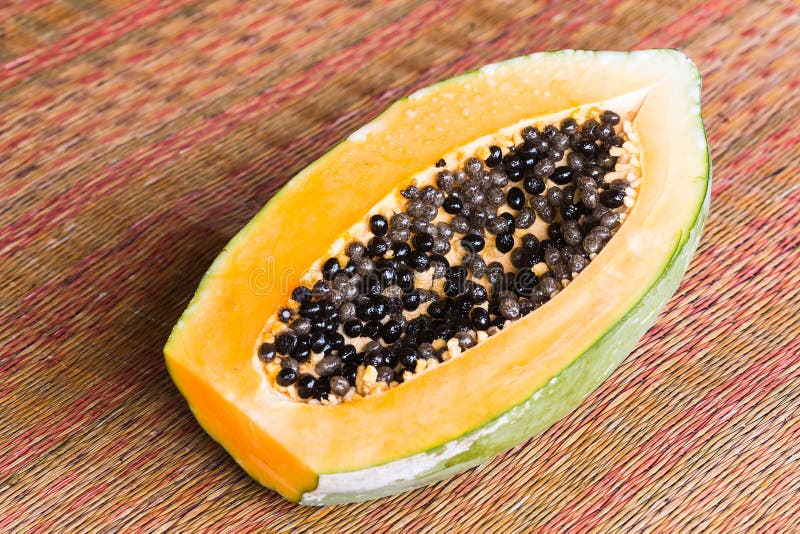 Papaya seeds stock photo. Image of papaya, food, fruit - 83356556