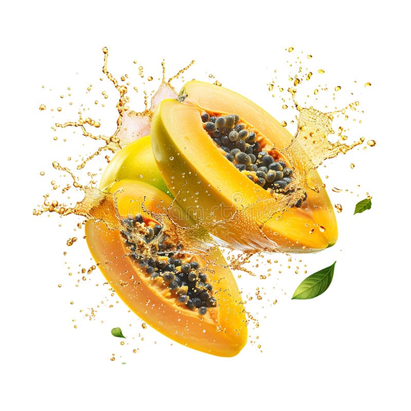 Papaya Splash on Transparent Background - Ai Generated Stock ...
