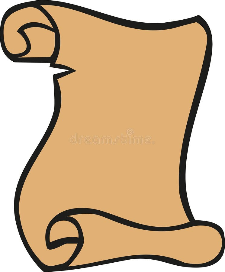 Papel antigo do rolo ilustração do vetor. Ilustração de velho - 107190942