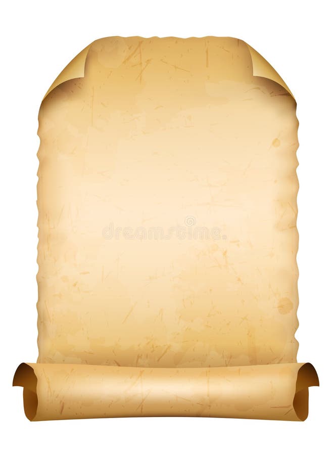 Rolo Amarrotado Velho Do Papel, De Cartão Ou Do Molde Amarelado Do ...