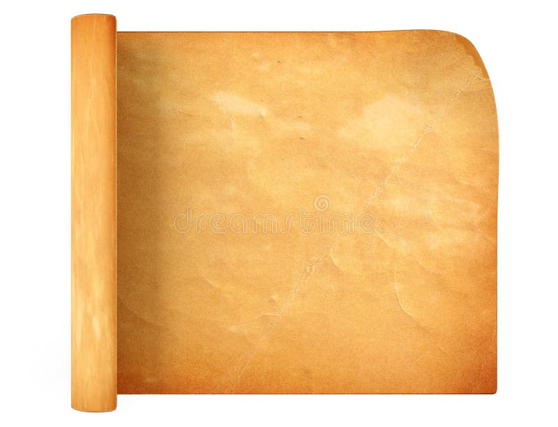 Papel antigo velho do rolo imagem de stock. Imagem de amassado - 63581975