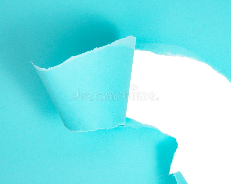 Papel Azul Roto Entero Con Espacio De Copia Imagen de archivo - Imagen ...