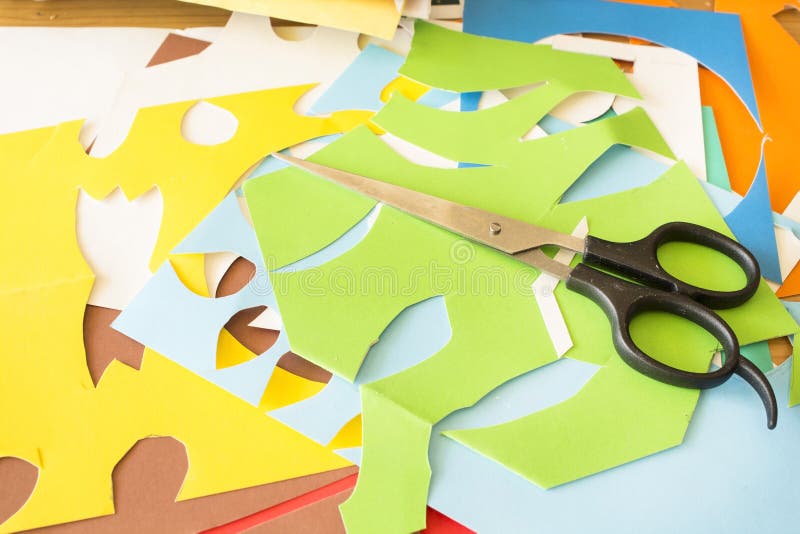 Papel colorido da colagem foto de stock. Imagem de formas - 102762466