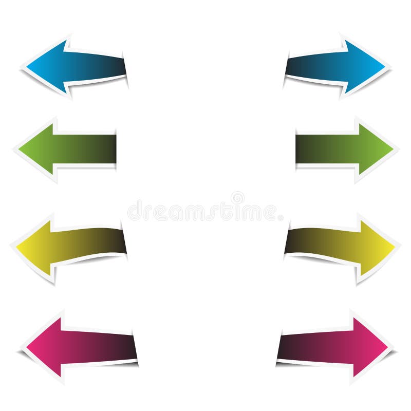 Papel Colorido Da Seta No Fundo Branco Ilustração do Vetor - Ilustração ...