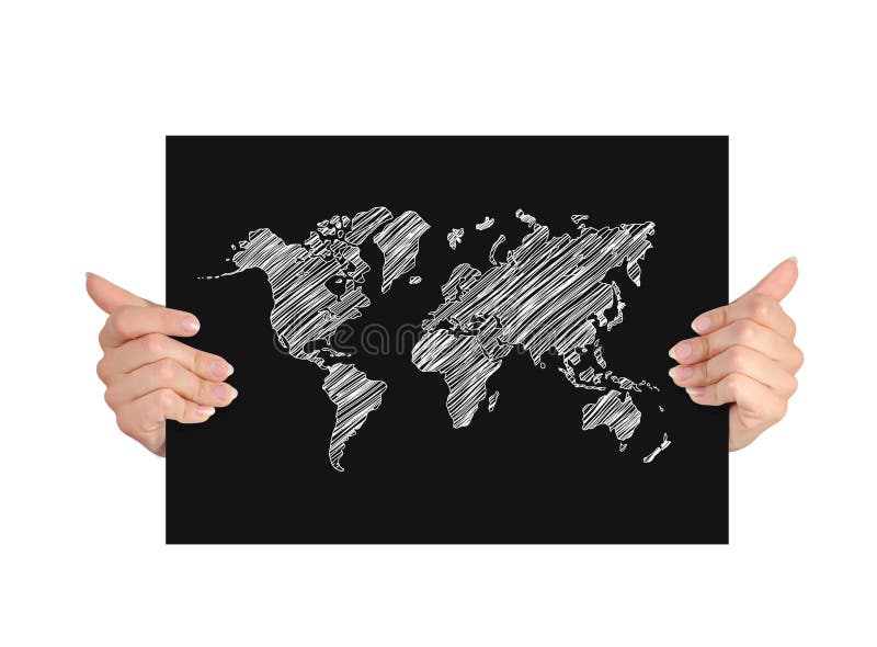 Papel com mapa do mundo foto de stock. Imagem de papel - 33989878