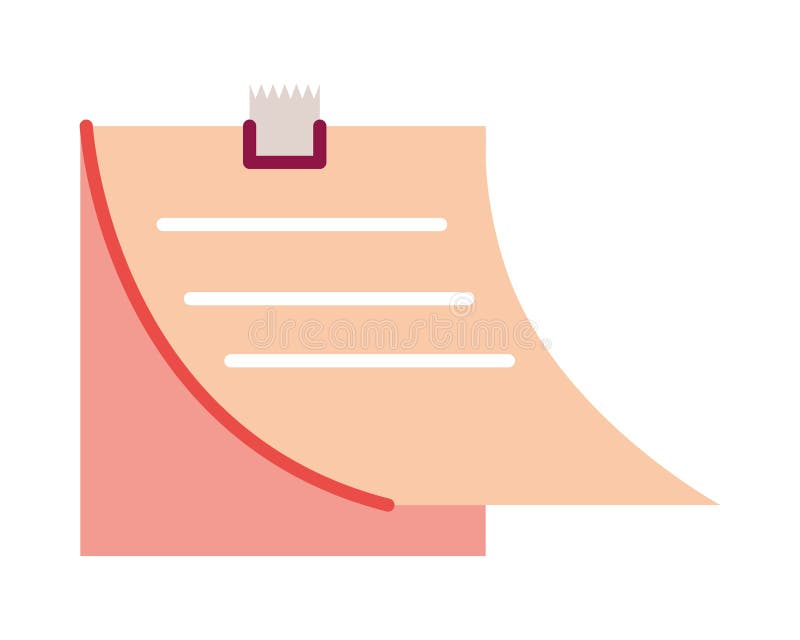 Papel con clip ilustración del vector. Ilustración de herramienta ...