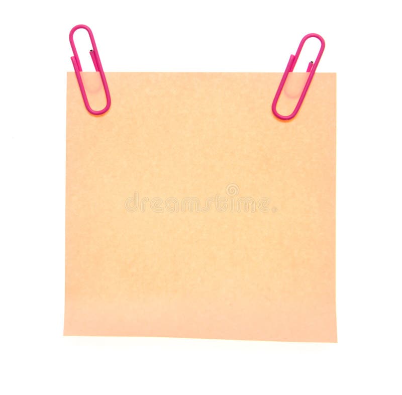 Papel Con Clips De Papel Sobre Fondo Blanco Imagen de archivo - Imagen ...