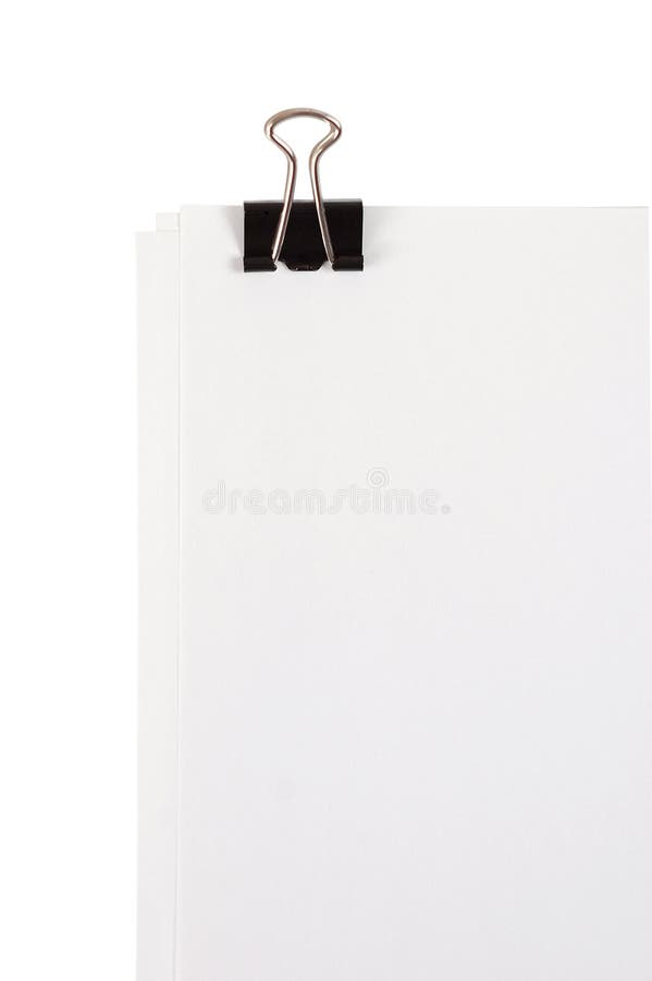 Papel con un clip imagen de archivo. Imagen de cierre - 17404475