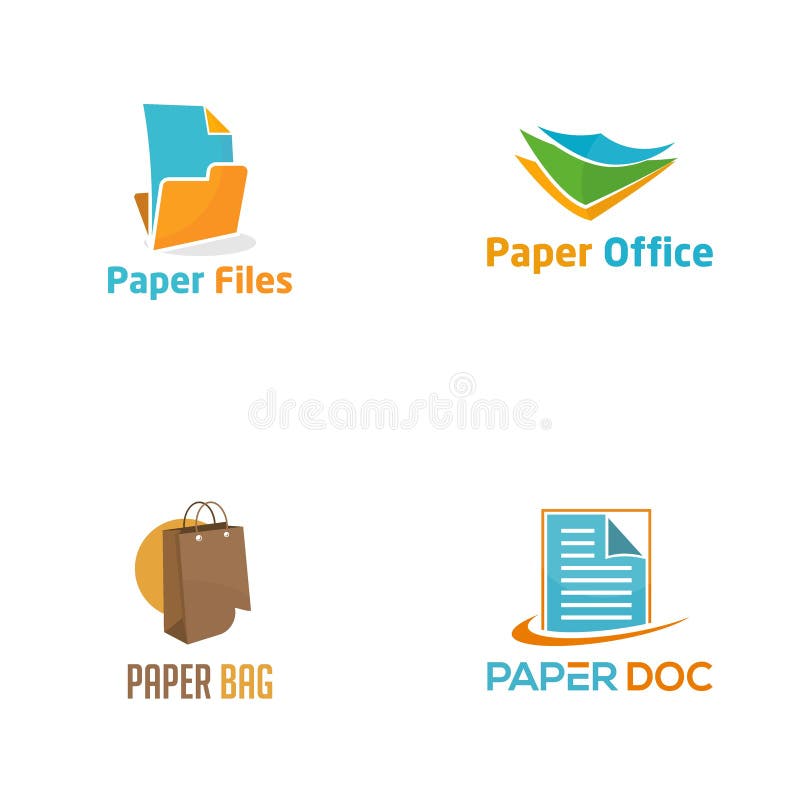 Papel Creativo Logo Vector Art Logo Stock de ilustración - Ilustración ...