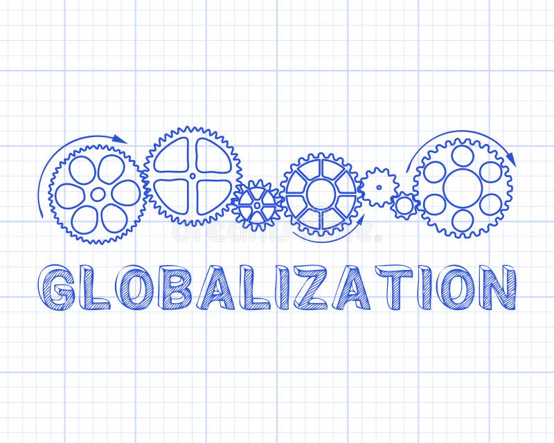 Letras De Papel De La Globalización Ilustración del Vector ...