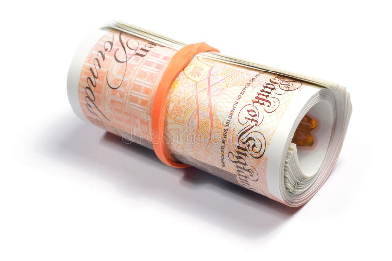 Papel De Las Nuevas Notas BRITÁNICAS De La Libra Foto de archivo ...