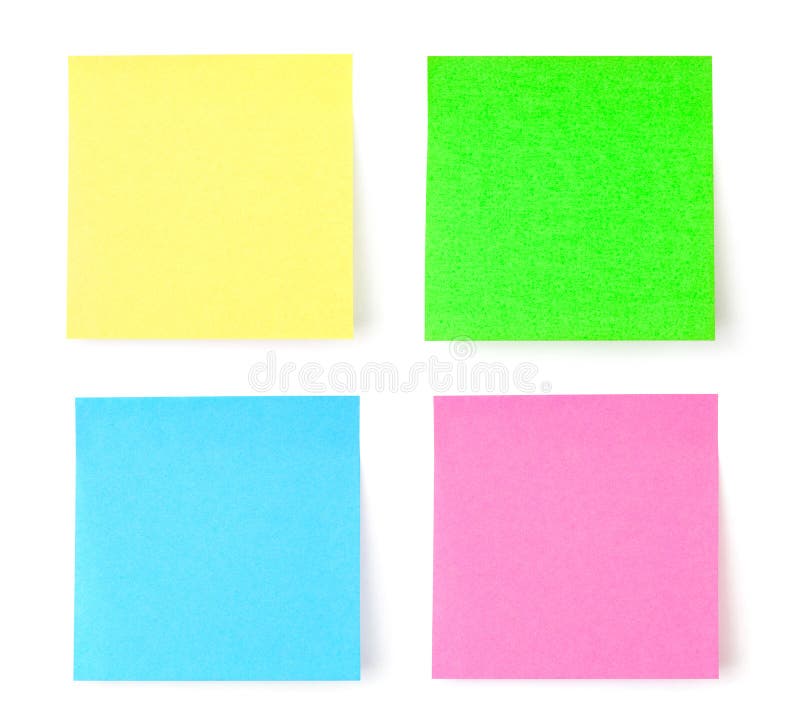 Papel De Nota Multicolor De Post-it Foto de archivo - Imagen de ...