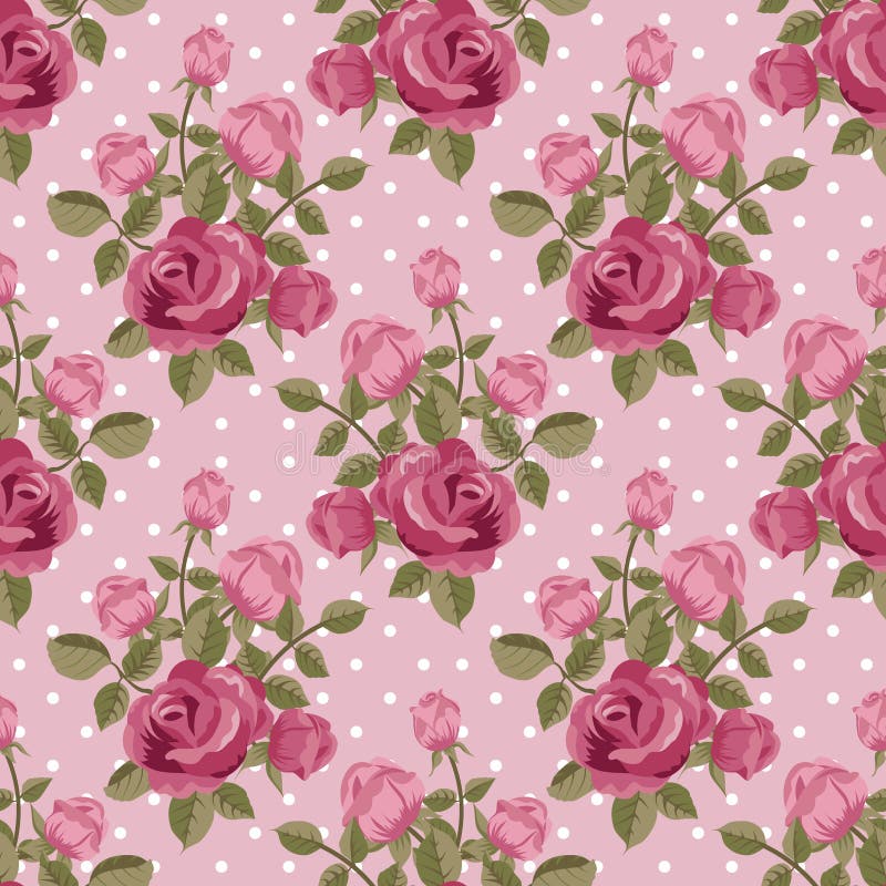 Papel De Parede Da Rosa Do Rosa Ilustração do Vetor - Ilustração de ...