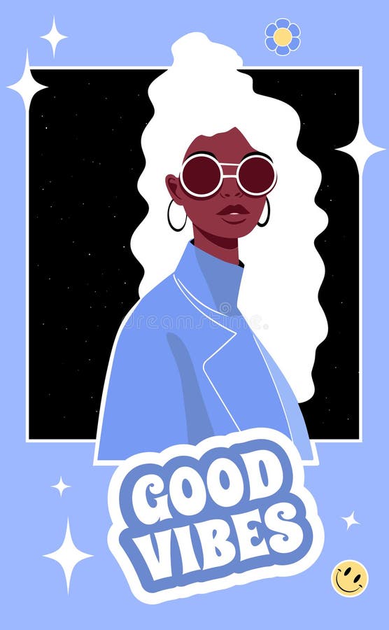 Papel De Parede Moderno Da Mulher Negra. Design De Mulher Bonito ...