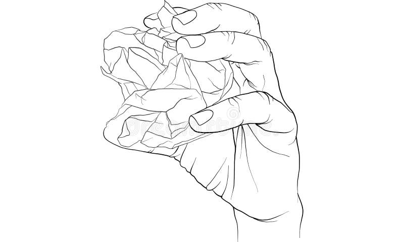 Papel De Rasgado Y Crooking De La Mano, Vector Ilustración del Vector ...