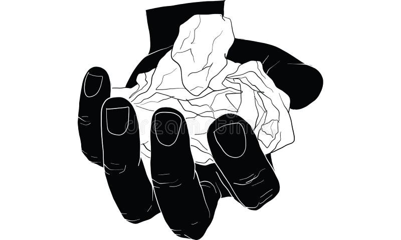 Papel De Rasgado Y Crooking De La Mano, Vector Ilustración del Vector ...