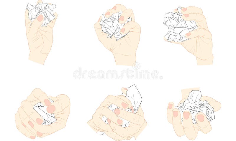 Papel De Rasgado Y Crooking De La Mano, Vector Ilustración del Vector ...