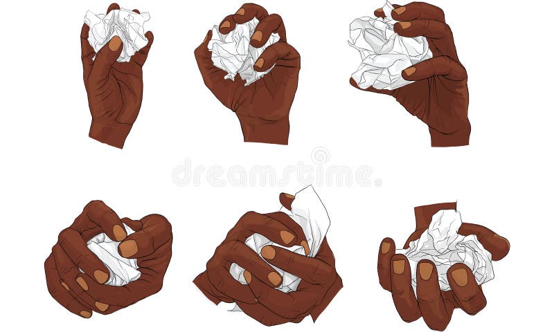 Papel De Rasgado Y Crooking De La Mano, Vector Ilustración del Vector ...