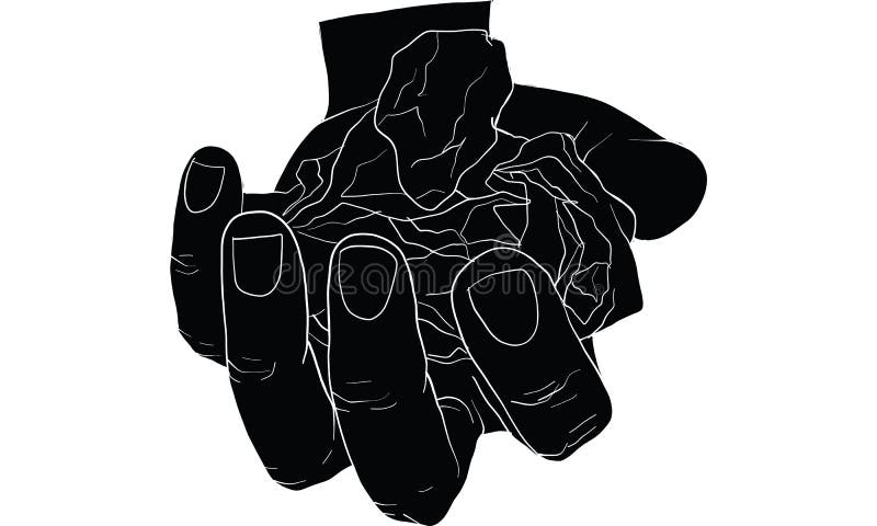 Papel De Rasgado Y Crooking De La Mano, Vector Ilustración del Vector ...