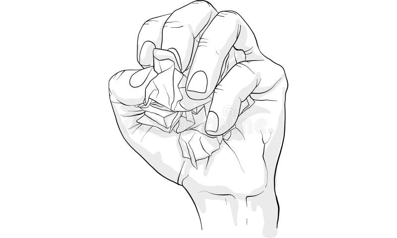 Papel De Rasgado Y Crooking De La Mano, Vector Ilustración del Vector ...