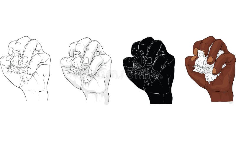 Papel De Rasgado Y Crooking De La Mano, Vector Ilustración del Vector ...