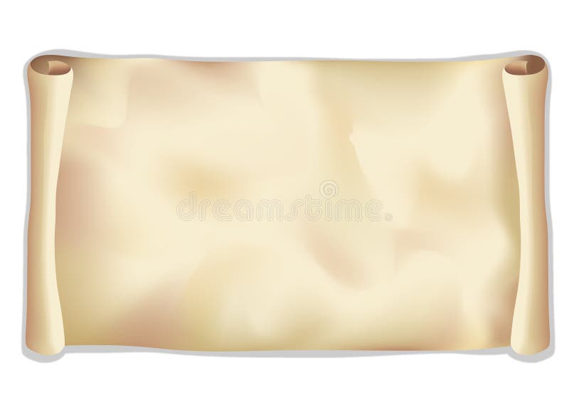 Rolo Do Vintage Do Pergaminho Ilustração Stock - Ilustração de ...