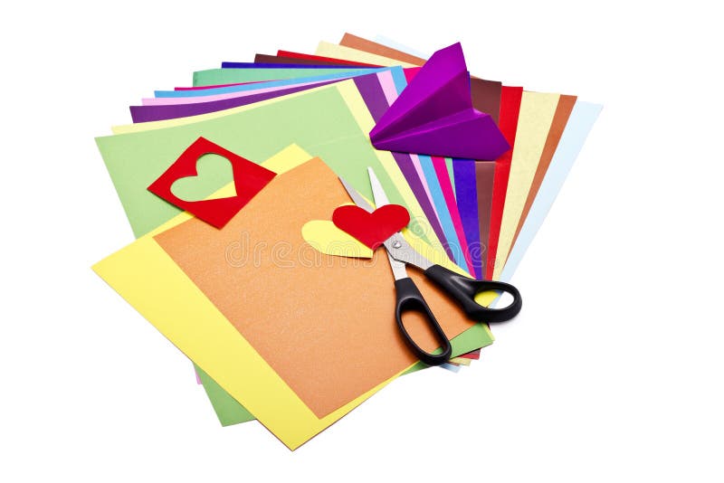 Rolls del papel del color imagen de archivo. Imagen de primer - 55627525