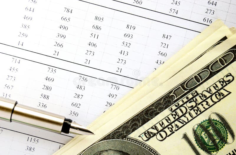 Papel del contable, pluma foto de archivo. Imagen de abundancia - 27053432