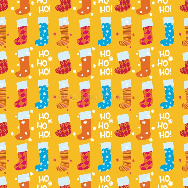 Papel Digital De Navidad Con Medias De Navidad Stock de ilustración ...