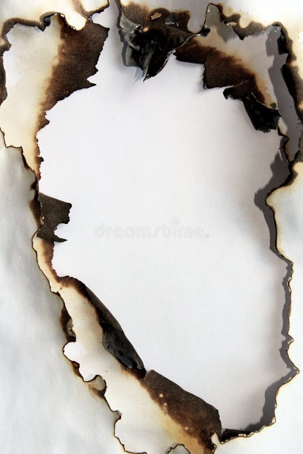 Papel Quemado Con El Agujero Imagen de archivo - Imagen de quemado ...