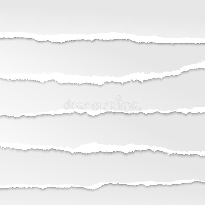 Papel rasgado vector ilustración del vector. Ilustración de basura ...