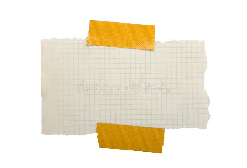 Papel Sujetado Con Cinta Adhesiva Imagen de archivo - Imagen de muestra ...
