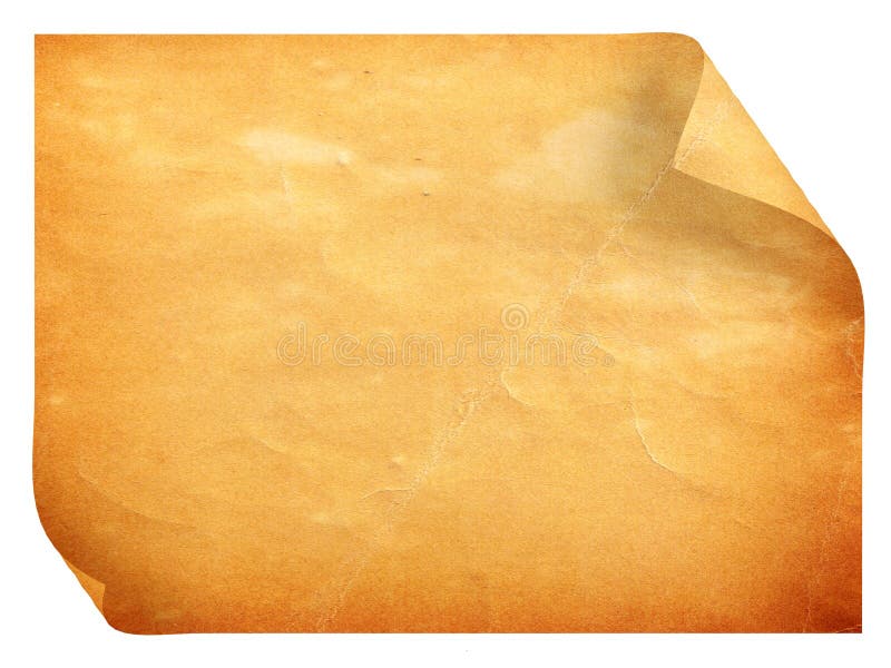 Papel Antigo Vazio Velho Do Rolo Isolado No Fundo Branco Imagem de ...