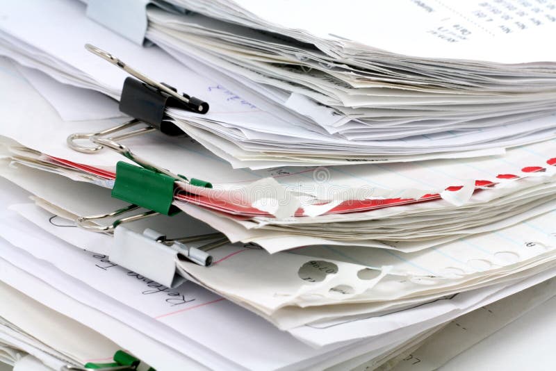 Papeleo imagen de archivo. Imagen de paginaciones, ordenado - 1824173