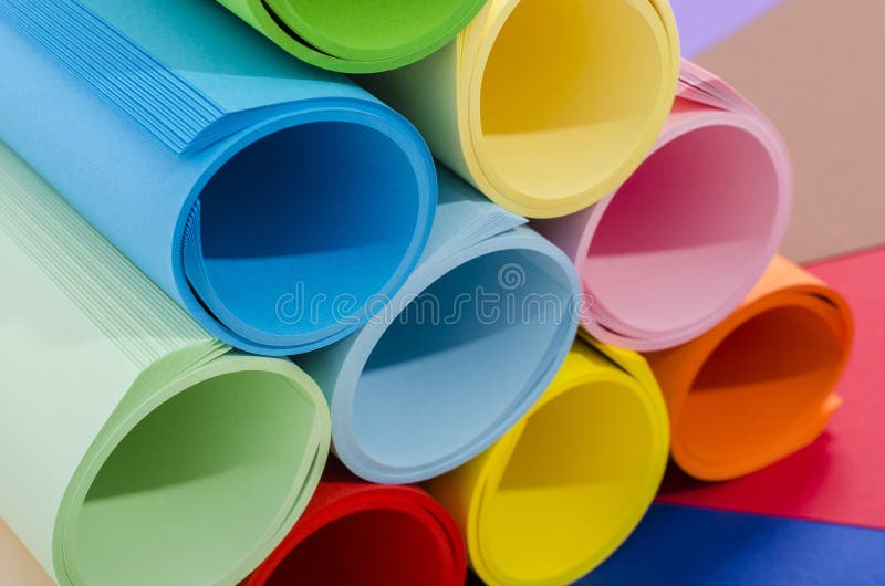 Papeles Del Papel Del Color Imagen de archivo - Imagen de drenaje ...