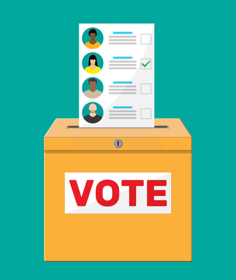 Papeleta Electoral Con Los Candidatos Ilustración Del Vector