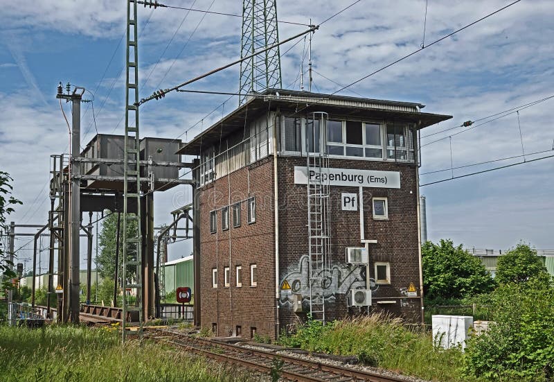 German railway signal box editorial photo. Image of europe - 256529211